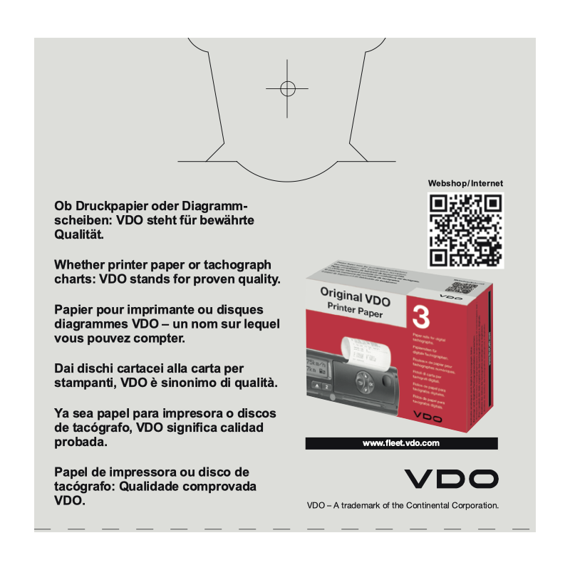 60 Boxes with 100 Pieces Continental VDO Tachograph Discs 125-3300-24 ...